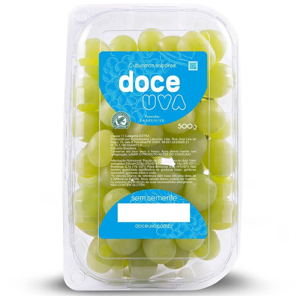 Uva Branca Sem Semente Doce Uva 500g
