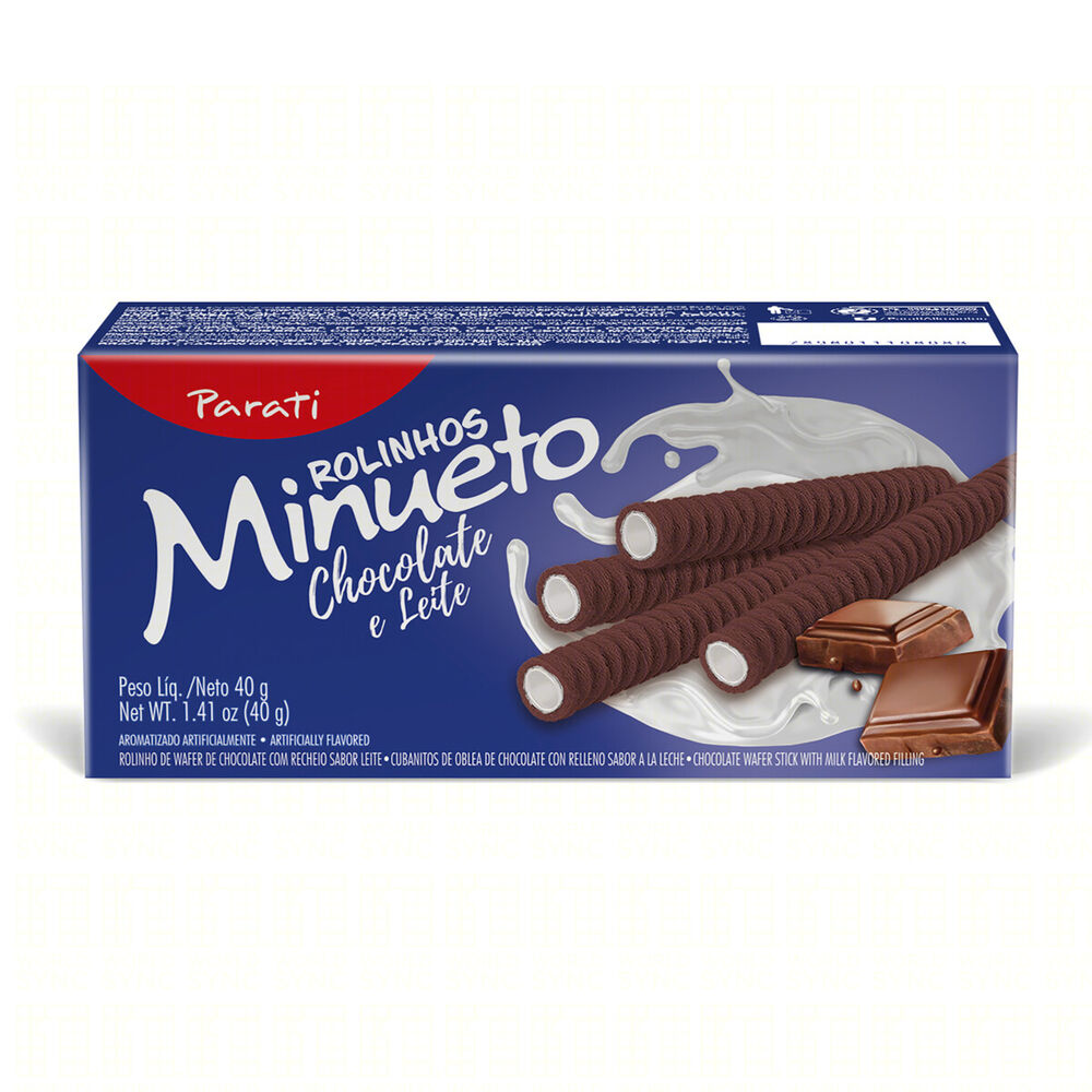 Rolinho Wafer Minueto Chocolate E Leite 40g