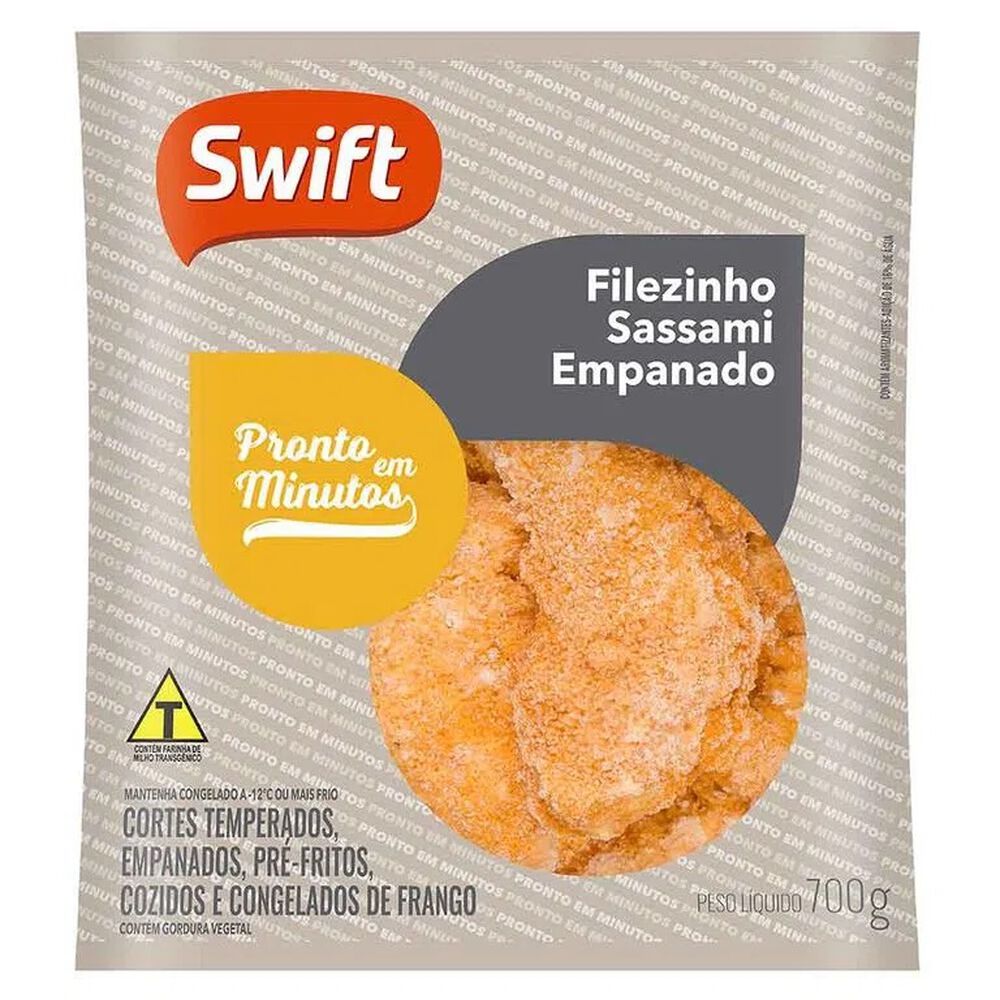 Filézinho De Peito Frango Sassami Empanado Swift 700g