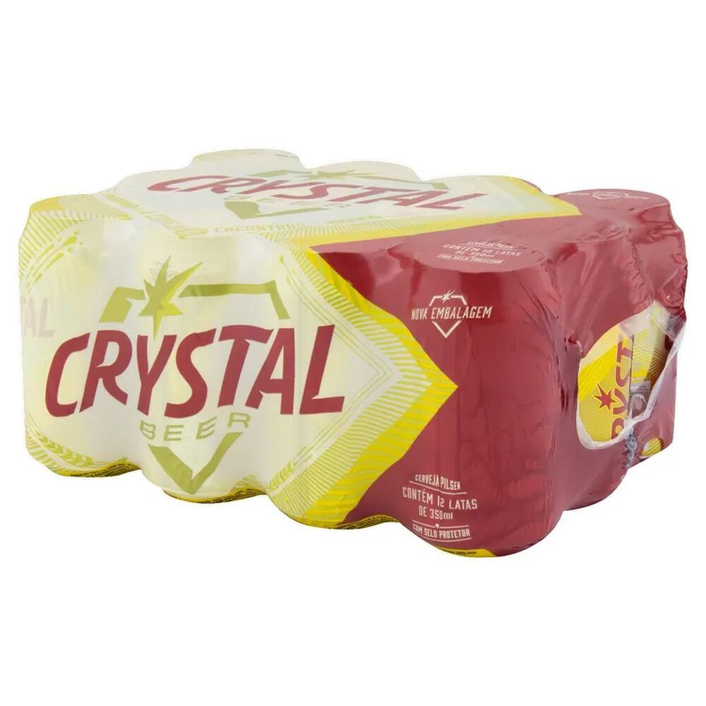 Cerveja Crystal Beer Lata 350ml C/ 12 Unid.