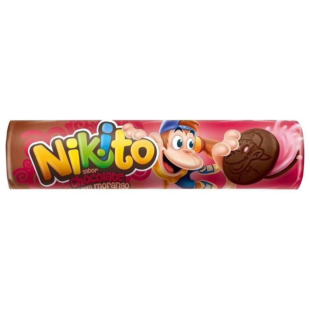 Biscoito Recheado Nikito Chocolate E Morango 135g