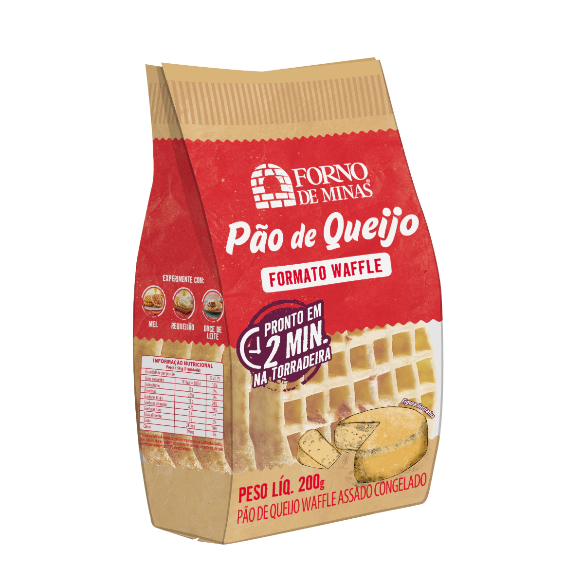 Pão De Queijo Forno De Minas Formato Waffle 200g