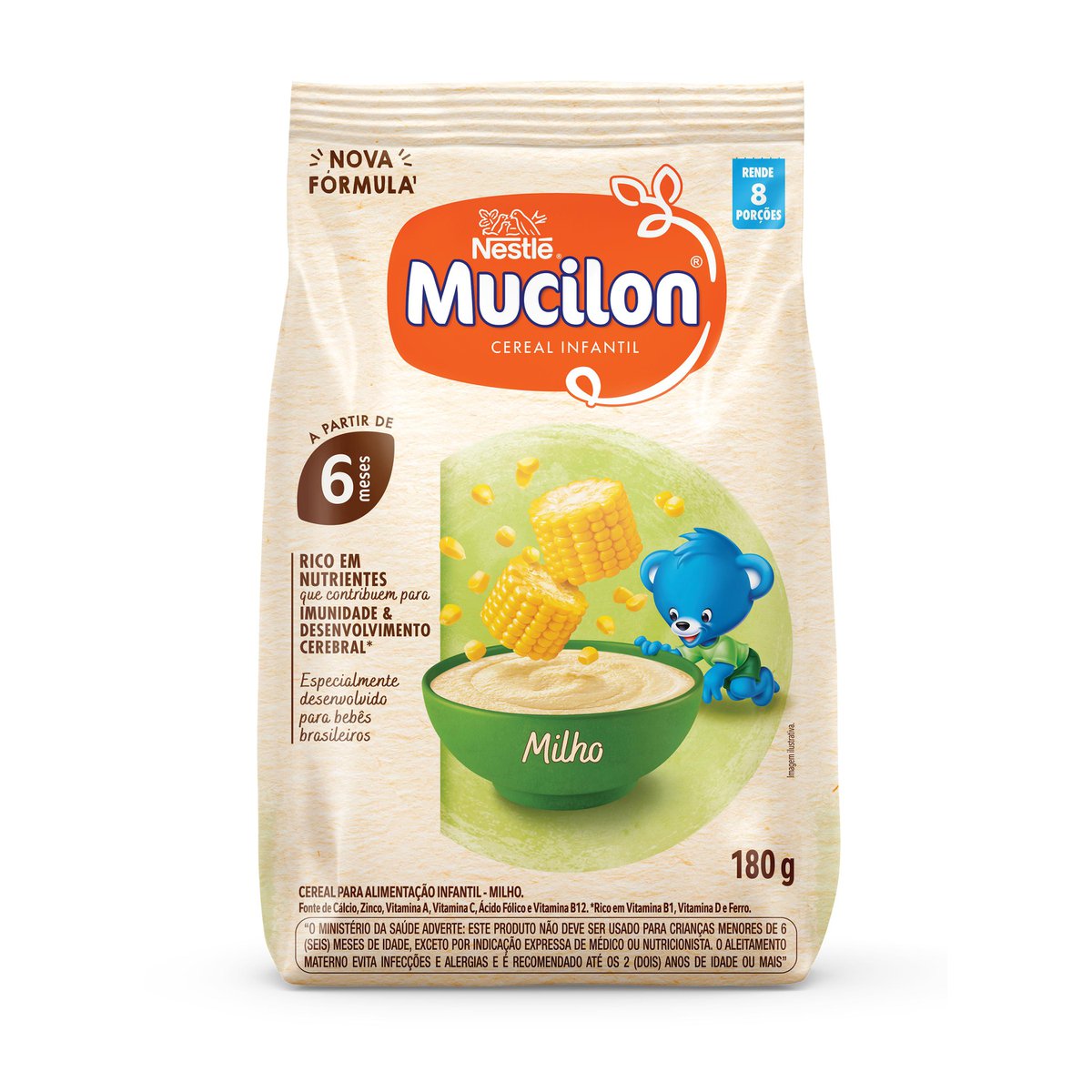 Cereal Mucilon Milho Sachê 180g